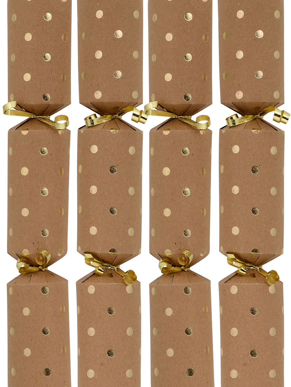 Gold Dot Pattern Design On Kraft Paper Christmas Cracker Bon Bons - 50 ...