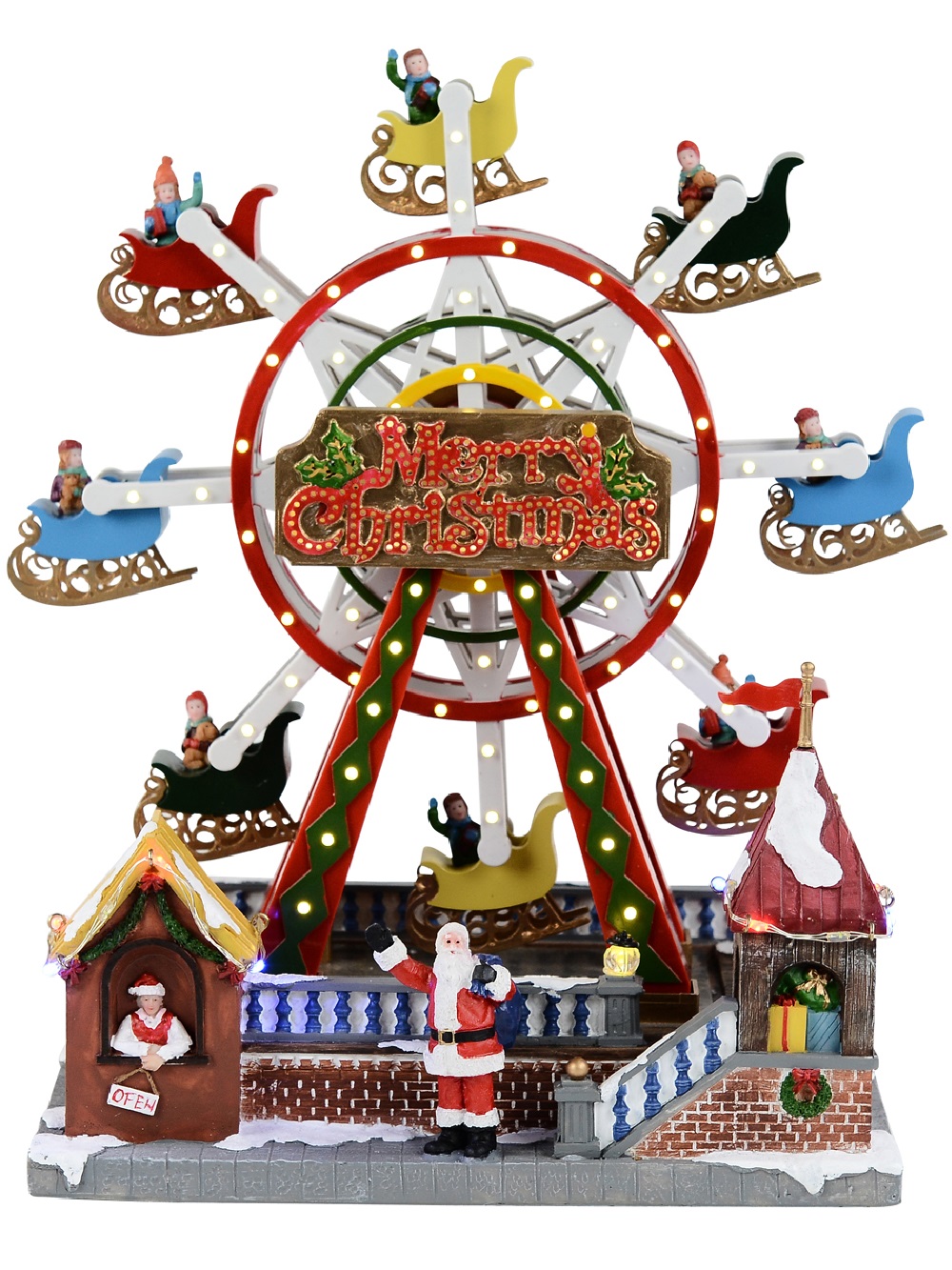 Rotating Merry Christmas Ferris Wheel With Multi Colour LED Lights ...