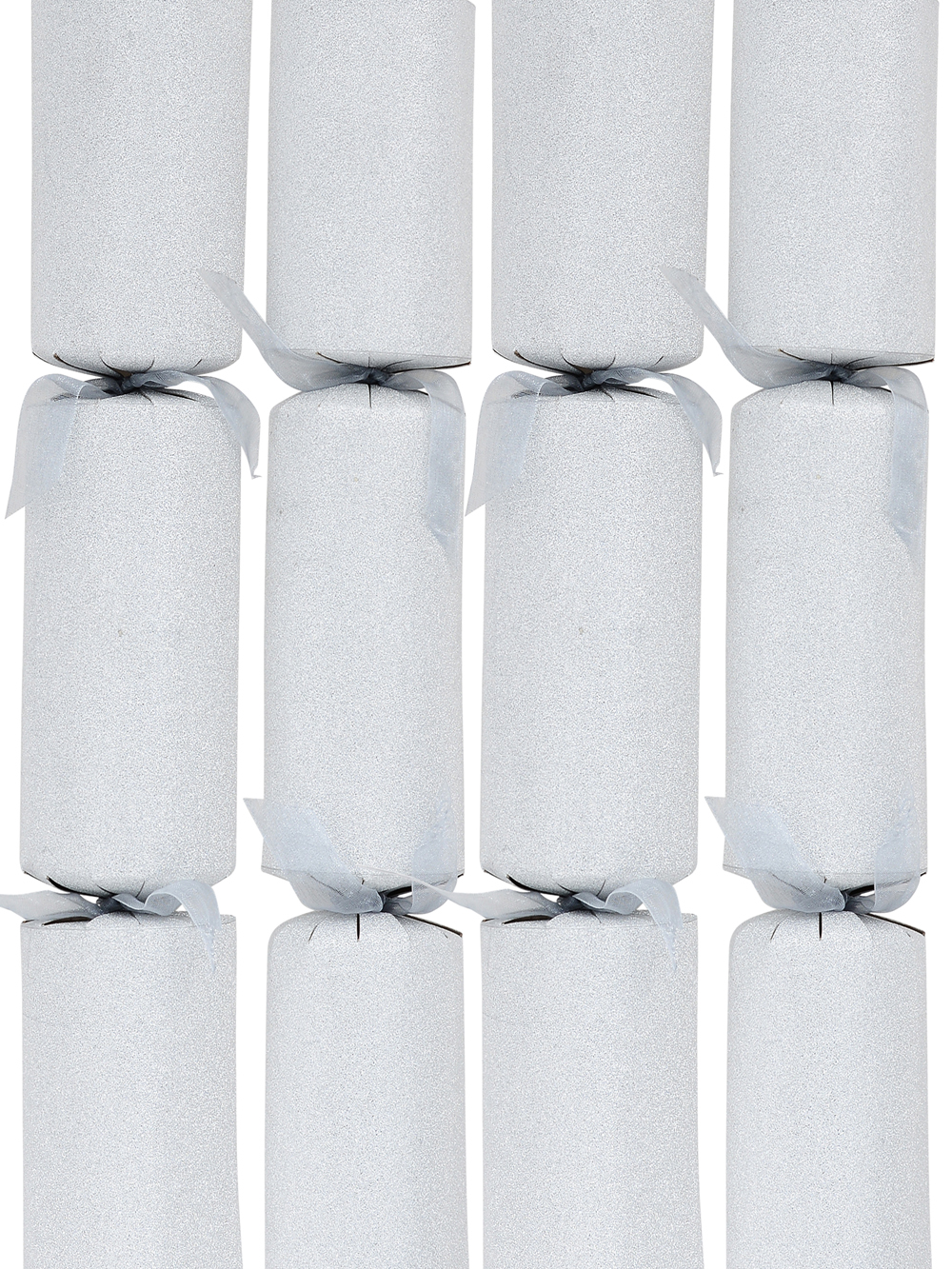 Silver Glitter Pattern Design Christmas Cracker Bon Bons 6 X 34cm Christmas Cracker Bon Bons