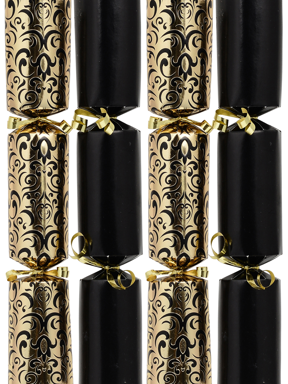 Black & Gold With Swirl Splash Pattern Christmas Cracker Bon Bons - 12 ...