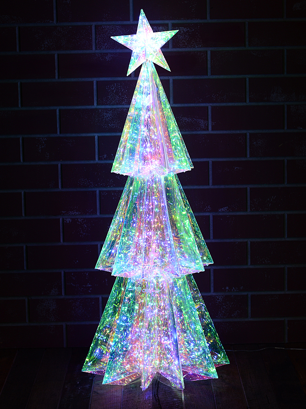 Holographic Outdoor Christmas Decorations 2 12" Lighted Holographic