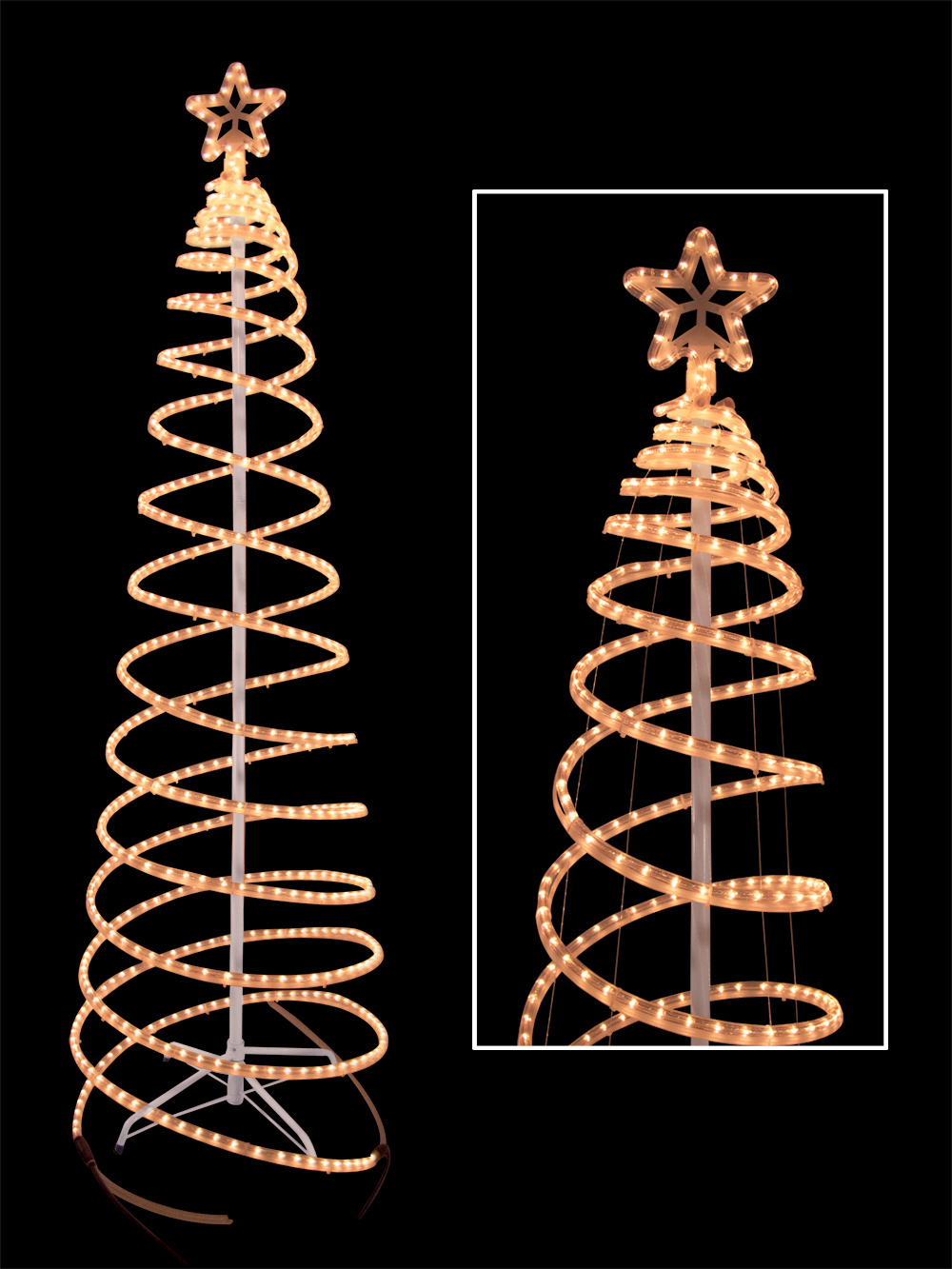 Warm White 3D Rope Light Spiral Tree - 1.8m | Product Archive | Buy ...